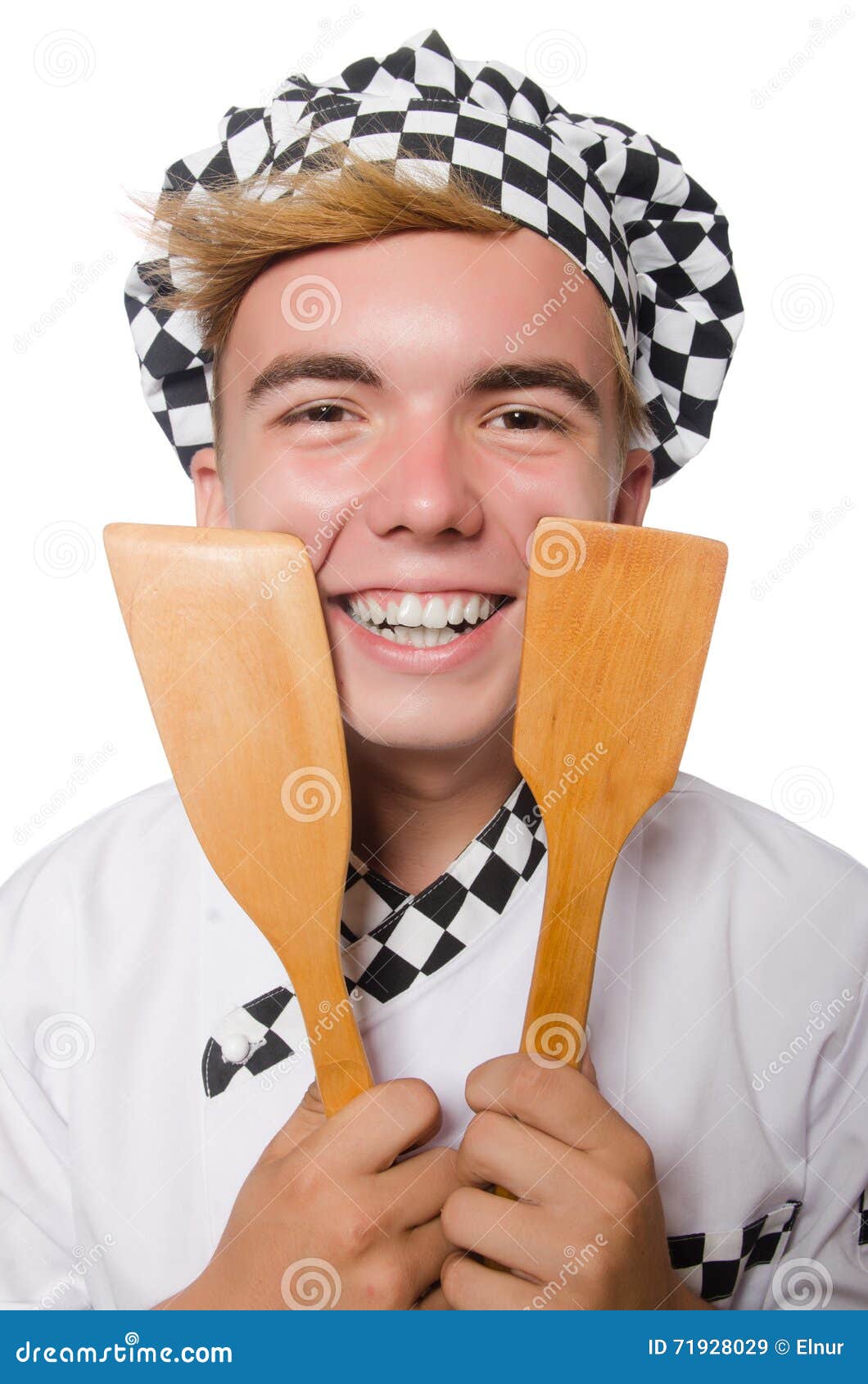 The Funny Cook Isolated on White Stock Image - Image of cookery, glad ...