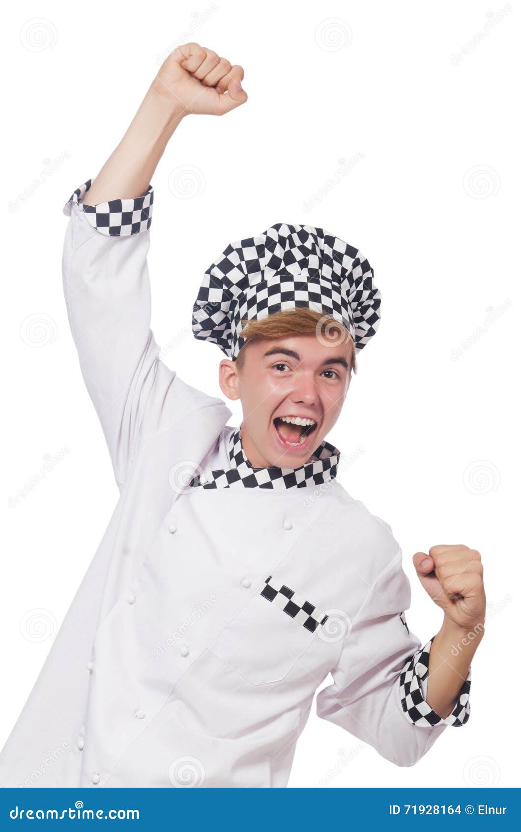 The Funny Cook Isolated on White Stock Photo - Image of closeup, humor ...