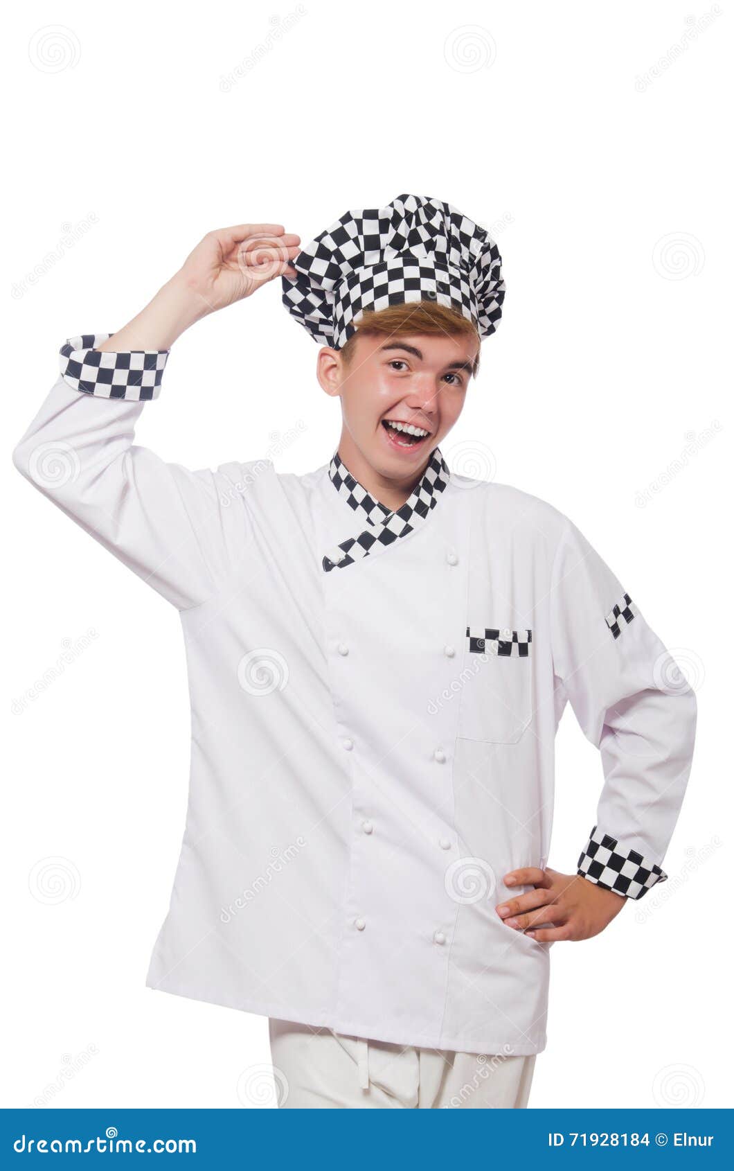 The Funny Cook Isolated on White Stock Photo - Image of kitchen, apron ...