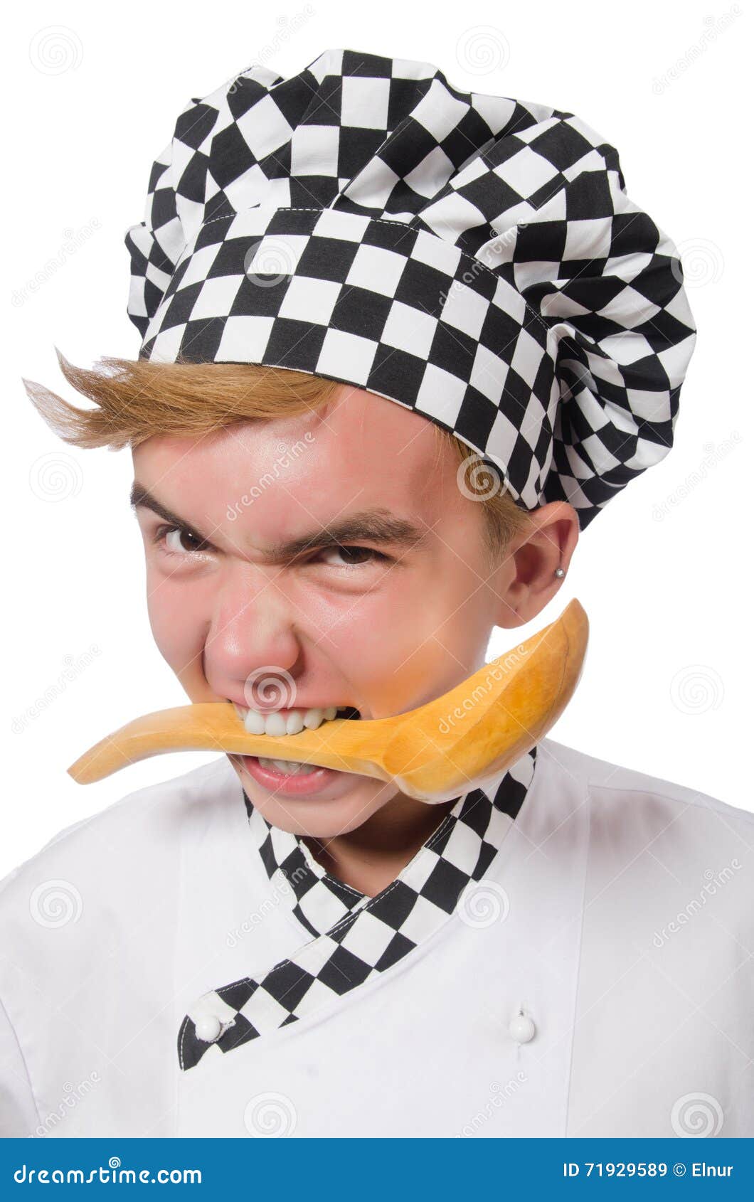 The Funny Cook Isolated on White Stock Image - Image of happy ...