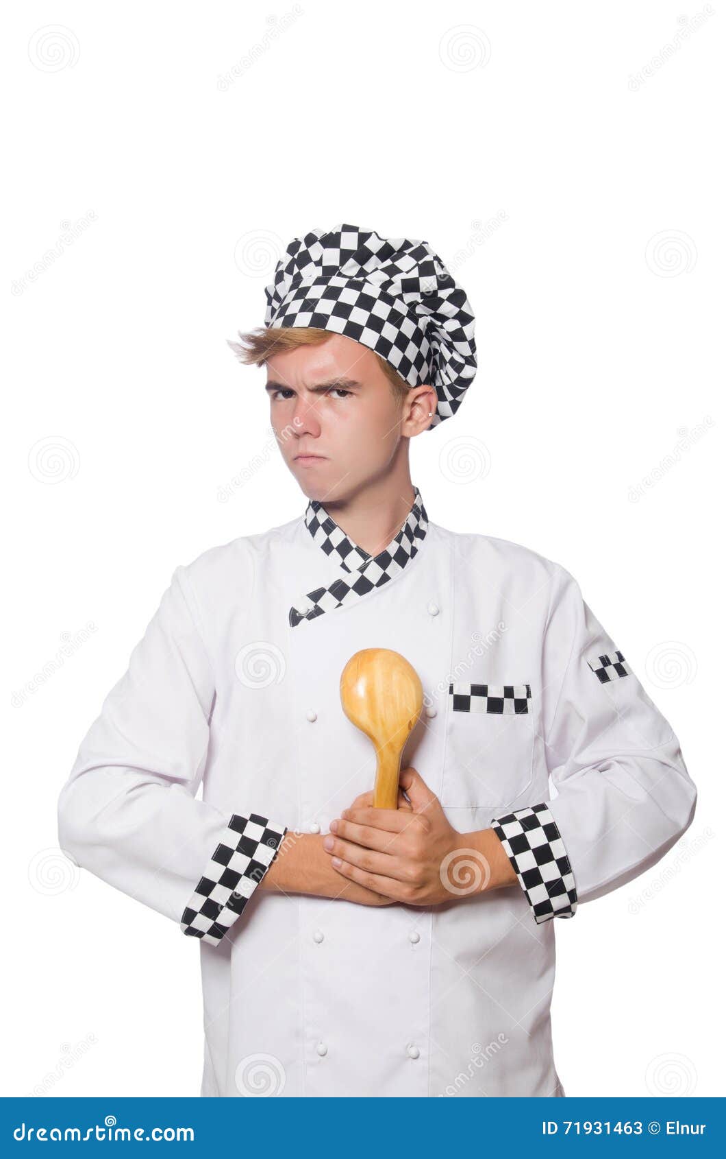 The Funny Cook Isolated on White Stock Image - Image of cookery ...