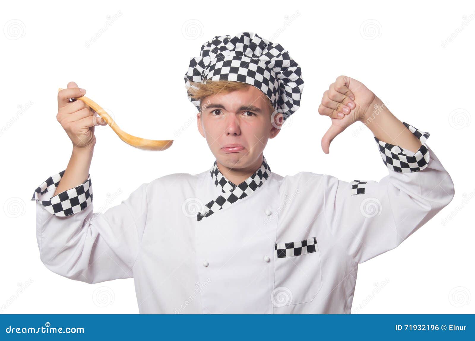 The Funny Cook Isolated on White Stock Photo - Image of happy, culinary ...