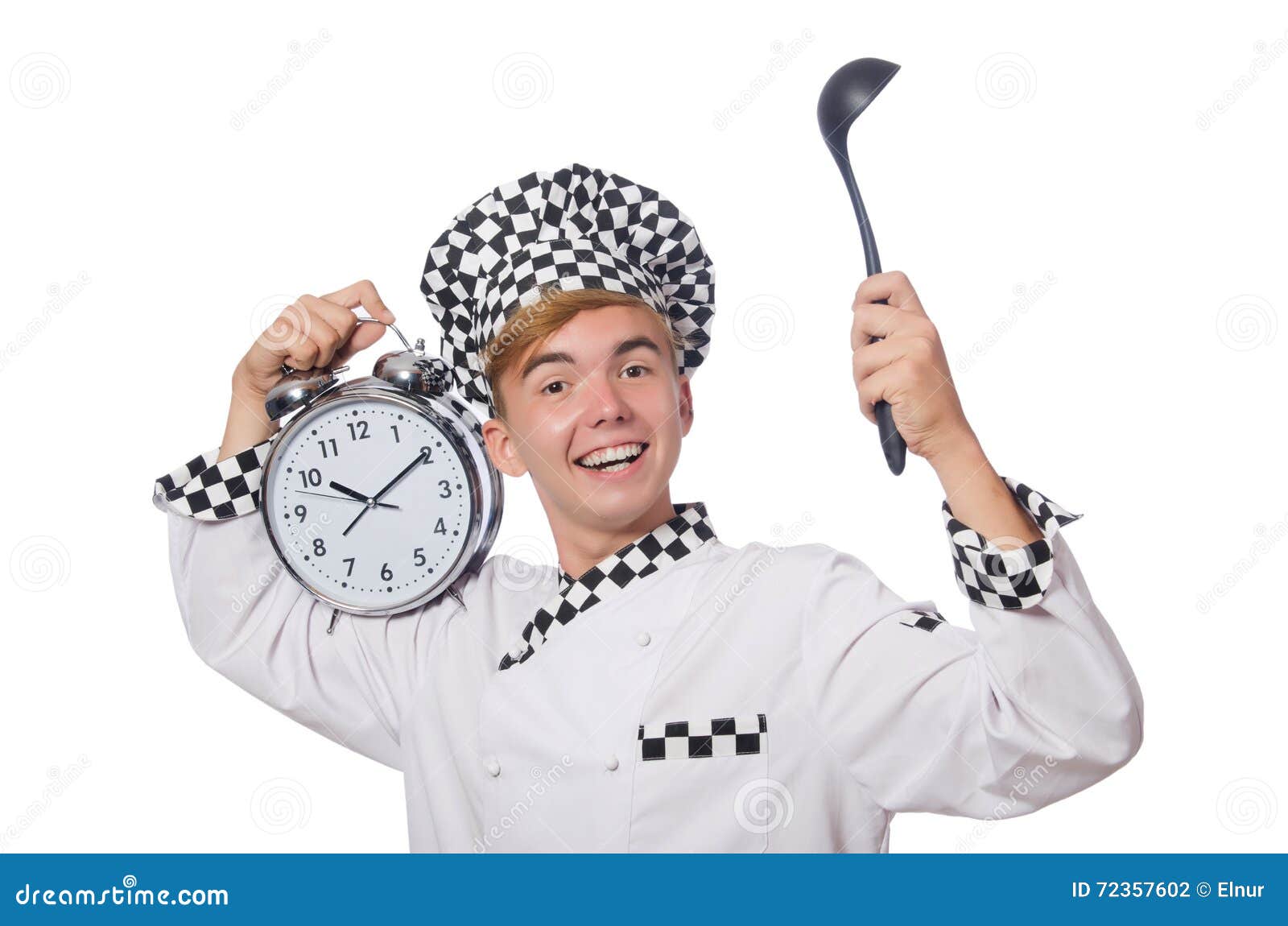 The Funny Cook Isolated on White Stock Photo - Image of diet, cooking ...