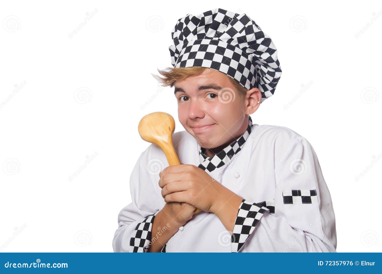 The Funny Cook Isolated on White Stock Photo - Image of humour ...