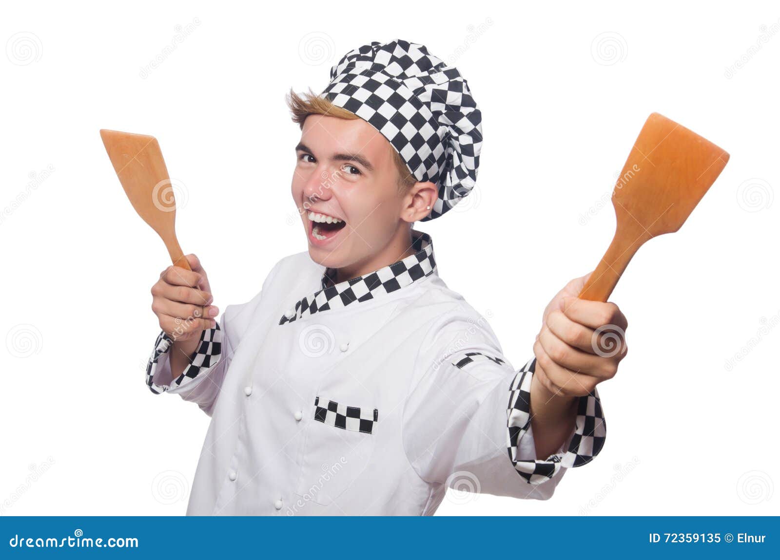 The Funny Cook Isolated on White Stock Image - Image of cuisine ...