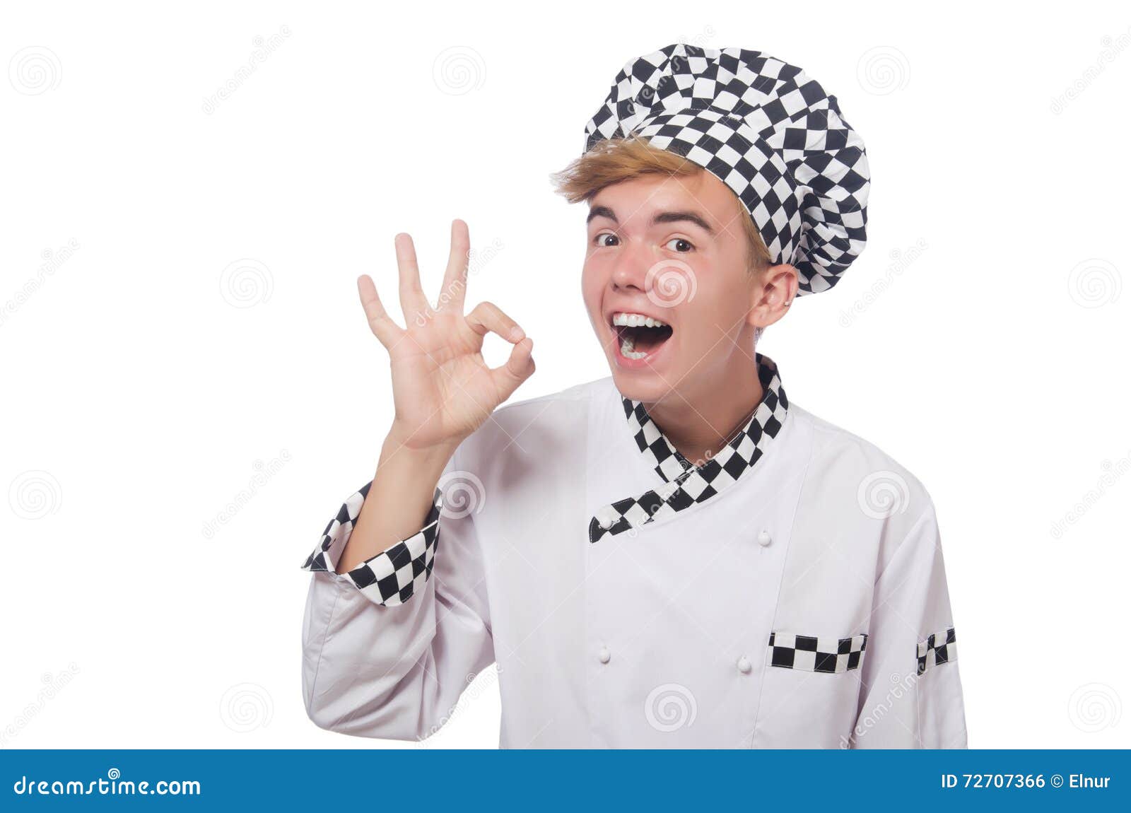 The Funny Cook Isolated on White Stock Photo - Image of chef, apron ...