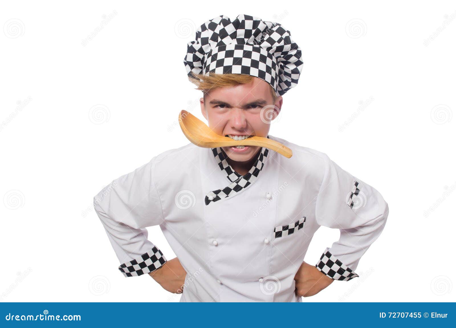 The Funny Cook Isolated on White Stock Image - Image of chef, diet ...