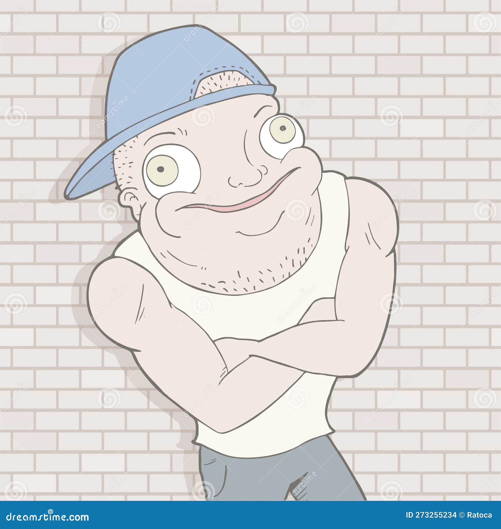 Funny Cool Man Illustration Stock Vector - Illustration of style, face ...