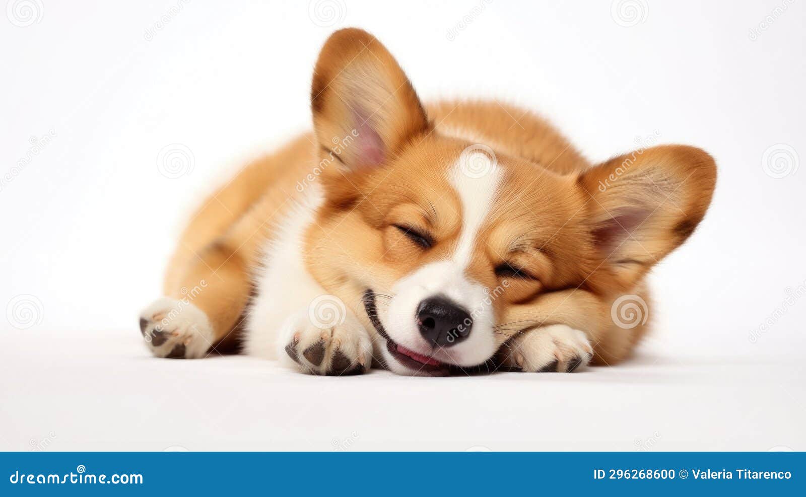 A Funny Corgi with a Delightful Expression, Isolated on a Clean White ...