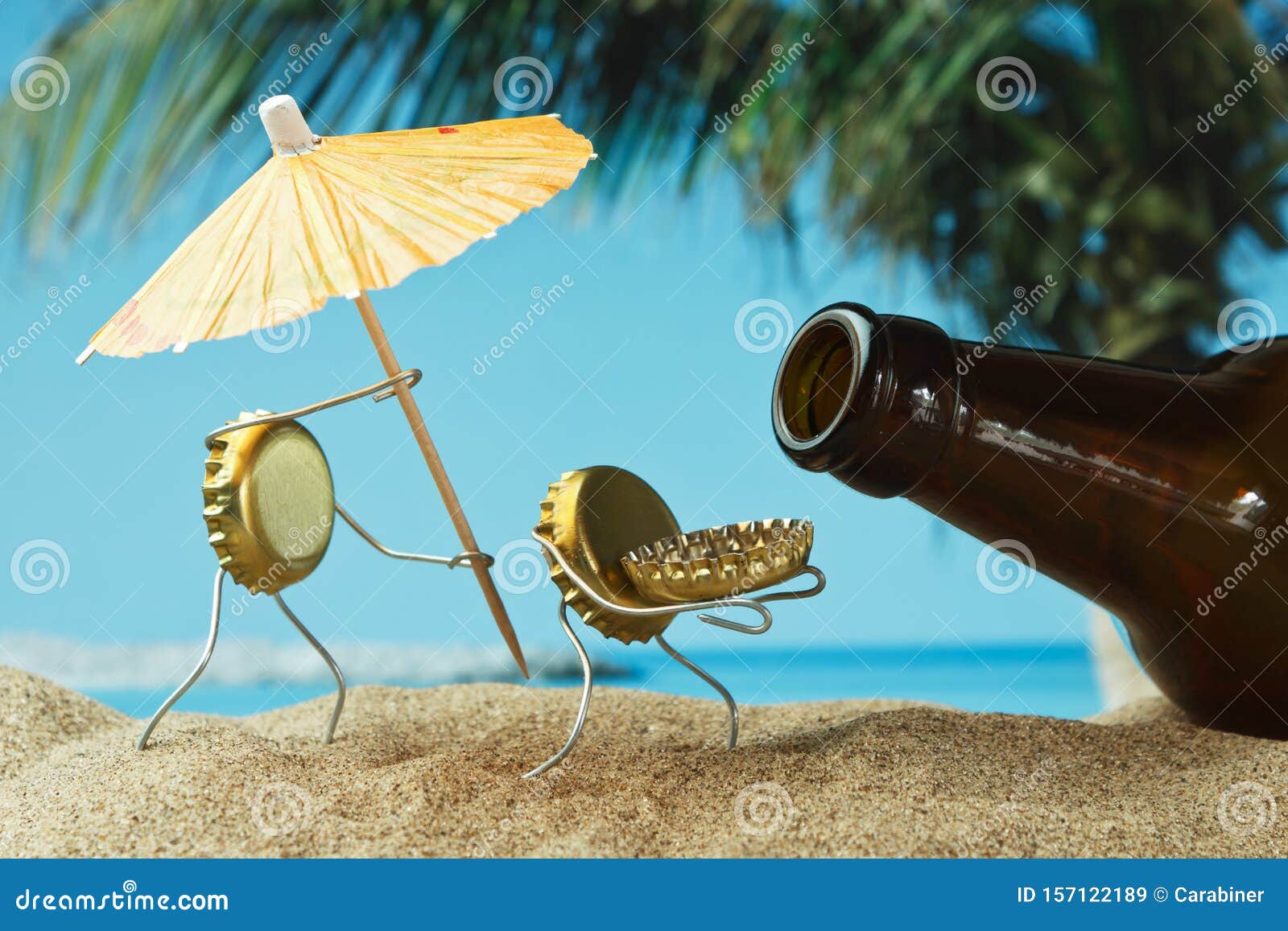 Funny Bottle Cork on a Sandy Beach Stock Image - Image of nature ...
