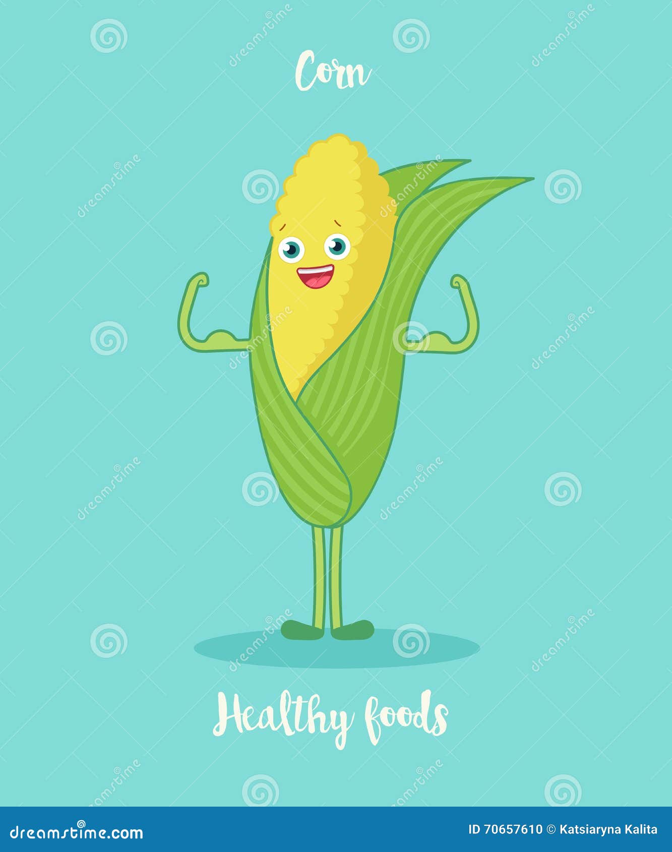 Funny Corn - Vector Isolated Cartoon Emoticons | CartoonDealer.com ...