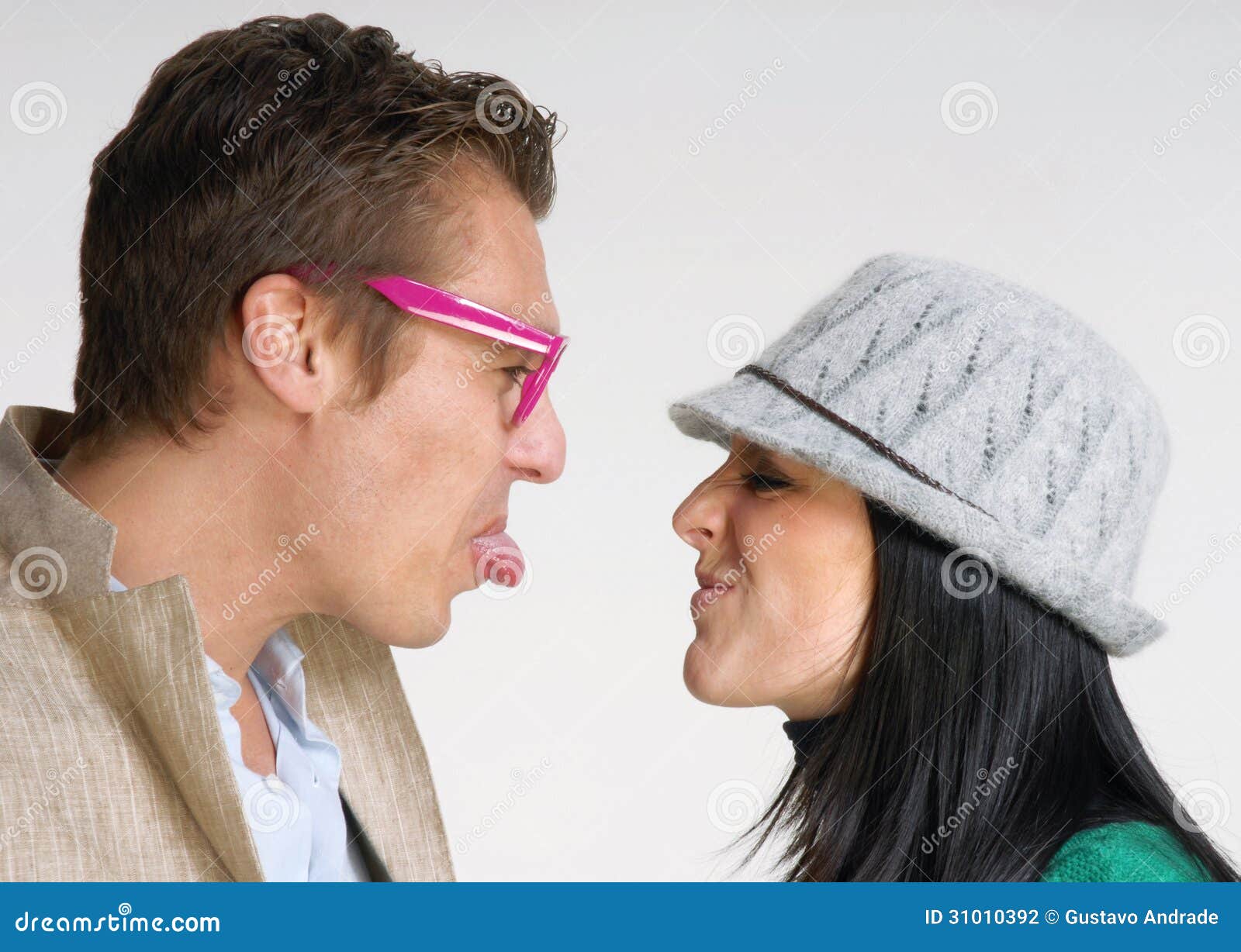 Funny couple. stock photo. Image of casual, biting, good - 31010392