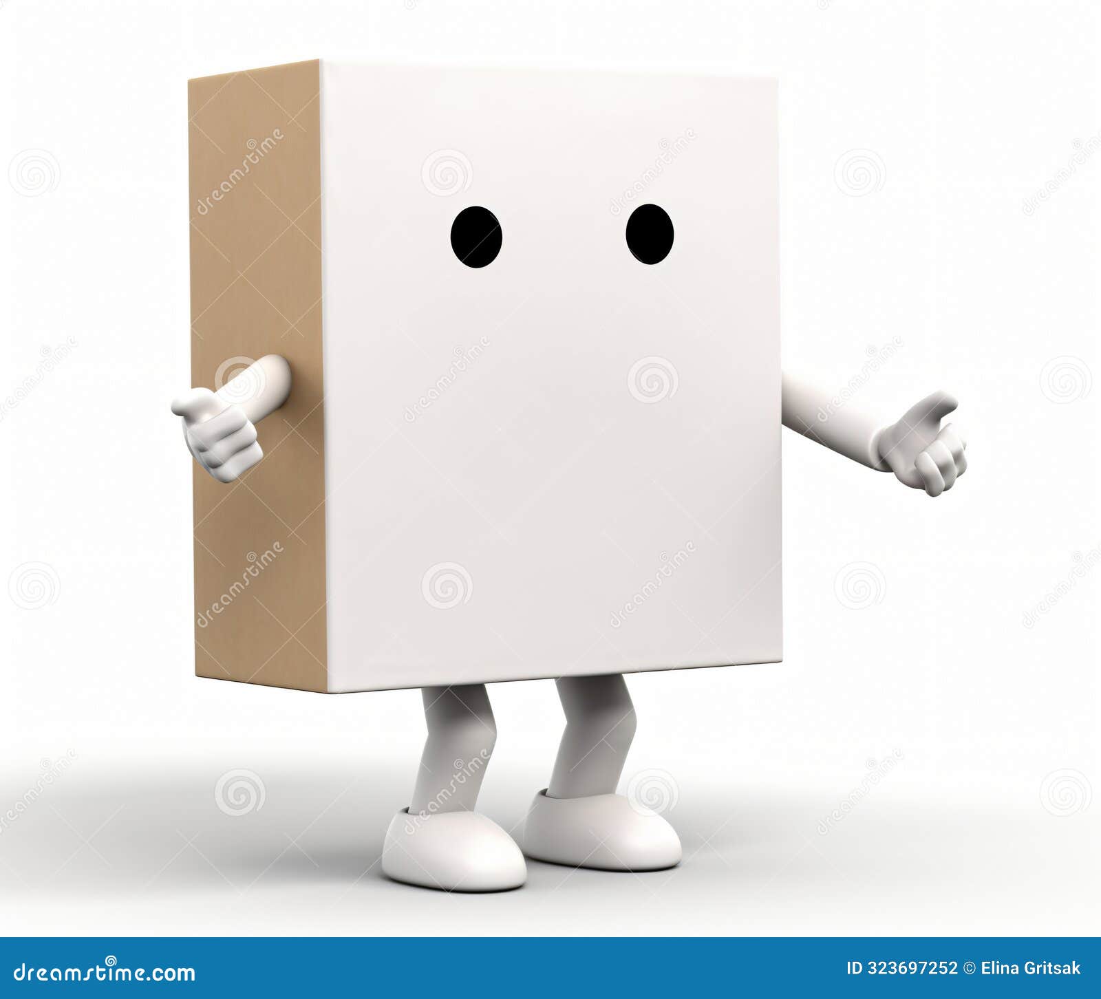 Funny Courier Packages, Cardboard Box Sad, Tired Sad Box, Stock Photo ...