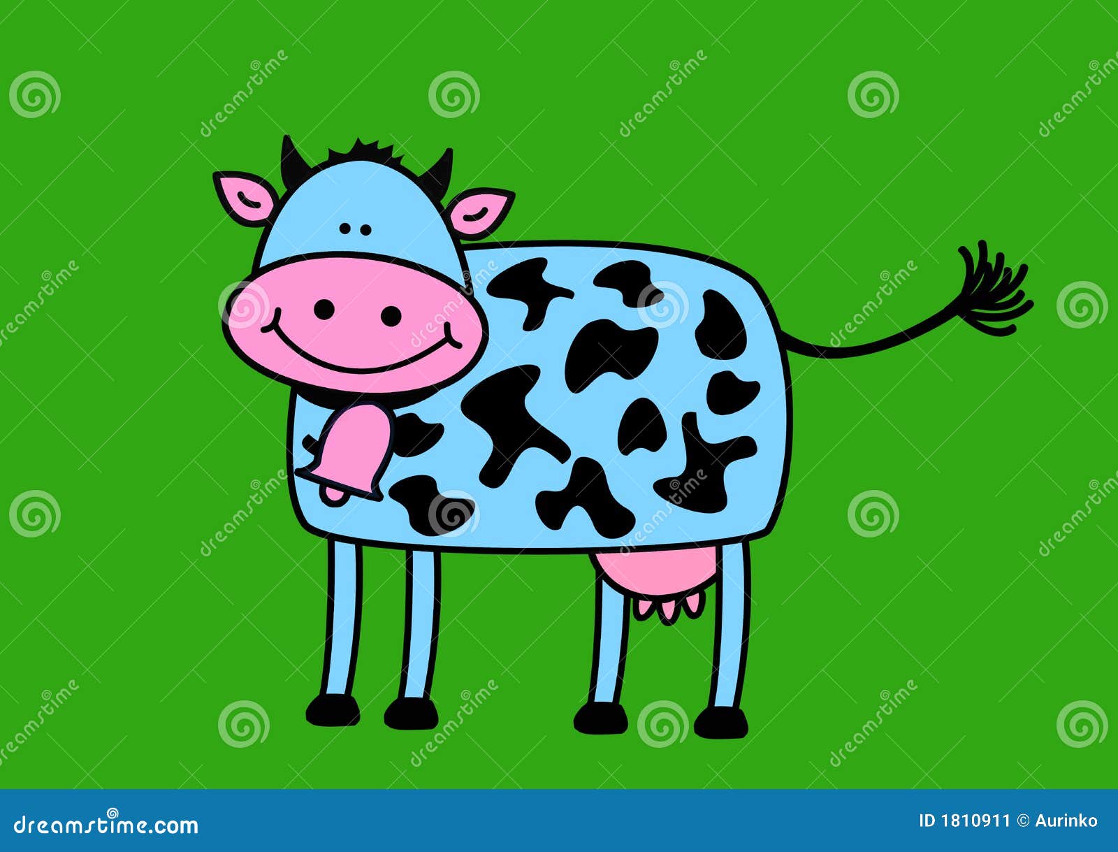Funny cow stock illustration. Illustration of cattle, mammal - 1810911