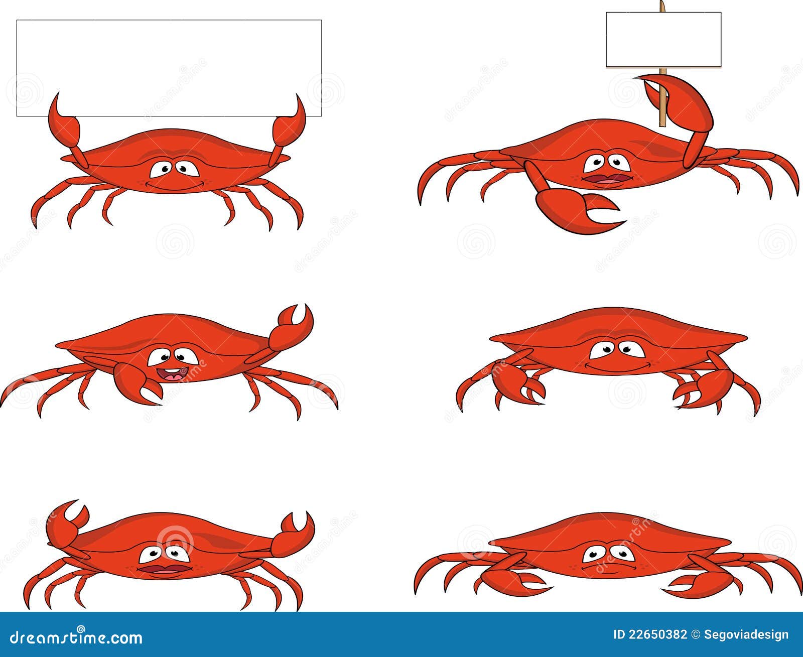 Funny crab cartoon stock vector. Illustration of wildlife - 22650382