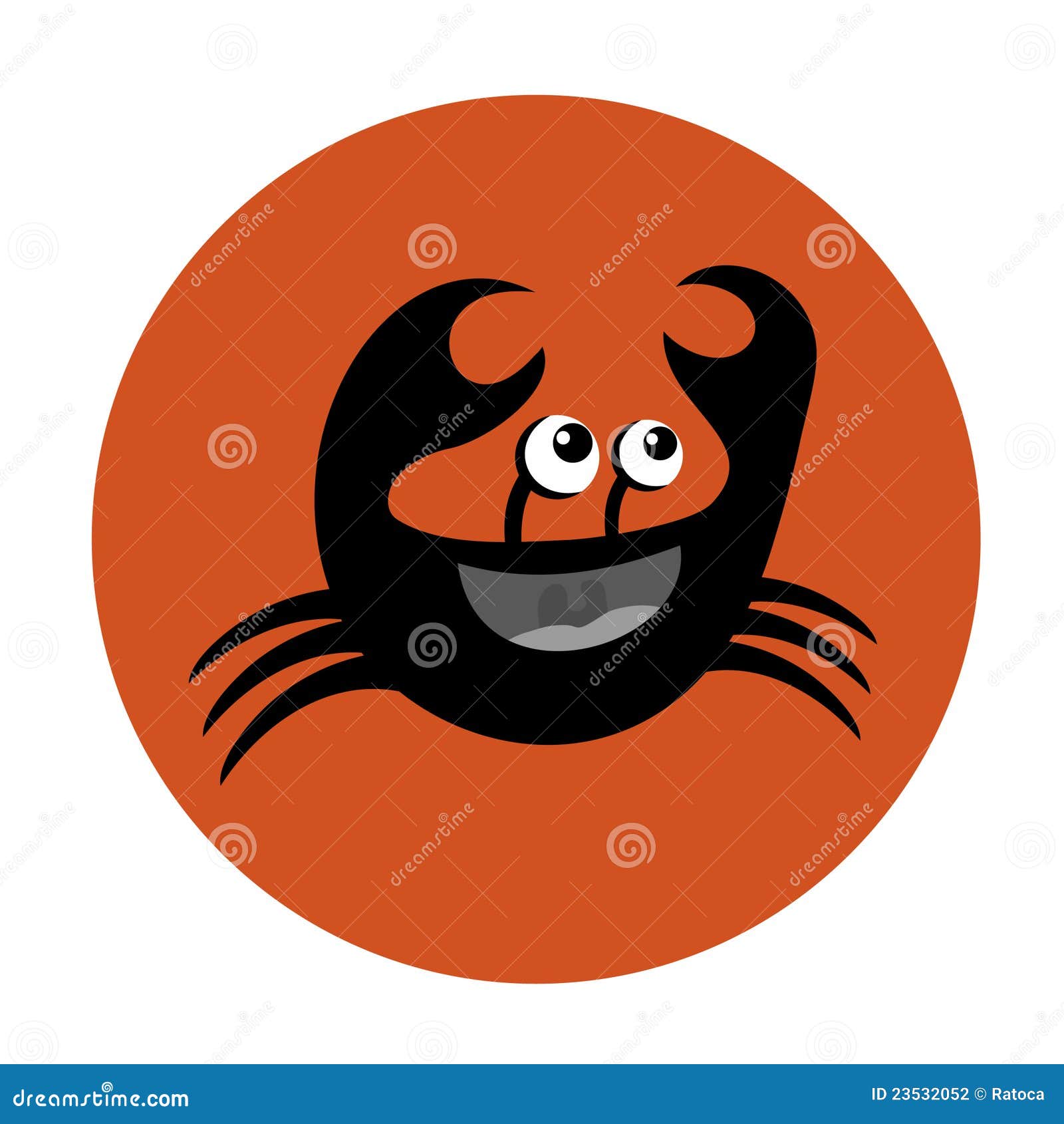Funny crab icon stock vector. Illustration of drawing - 23532052