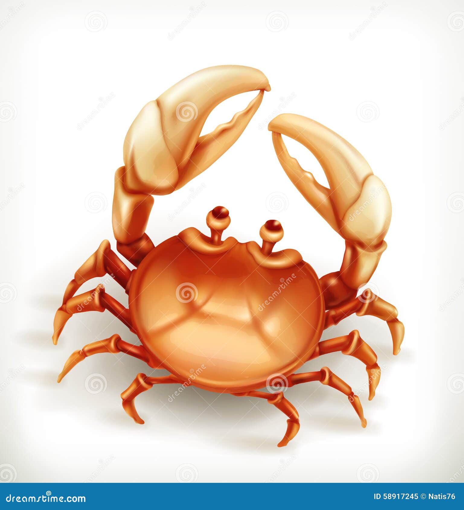 Crab Vector Illustration Black Silhouette Profile | CartoonDealer.com ...