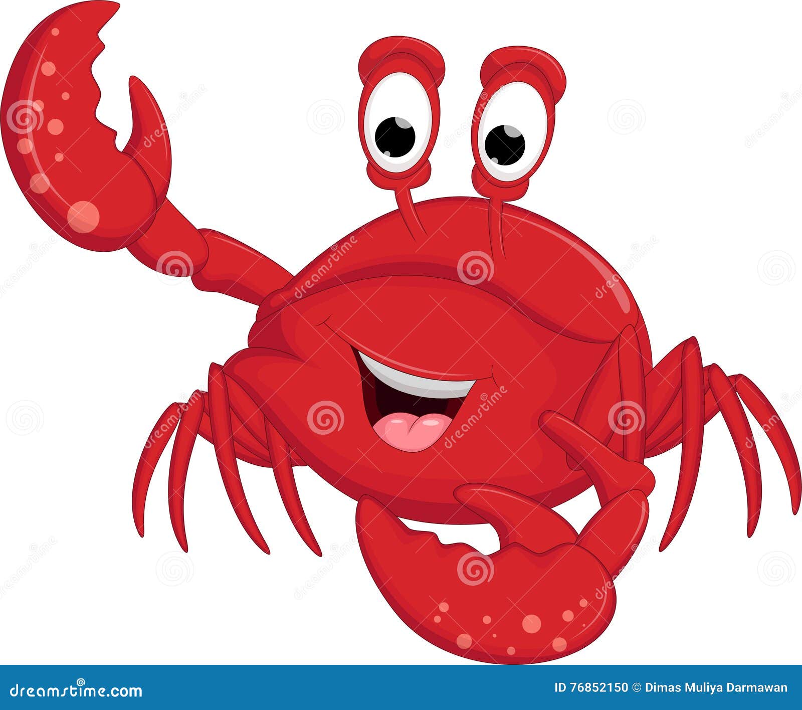 Funny Crabs cartoon stock illustration. Illustration of comic - 76852150