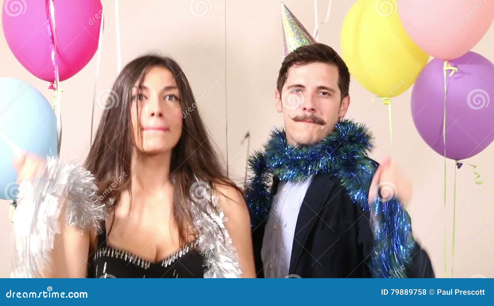 Funny Crazy Couple Dancing with Props Stock Footage - Video of dancing ...