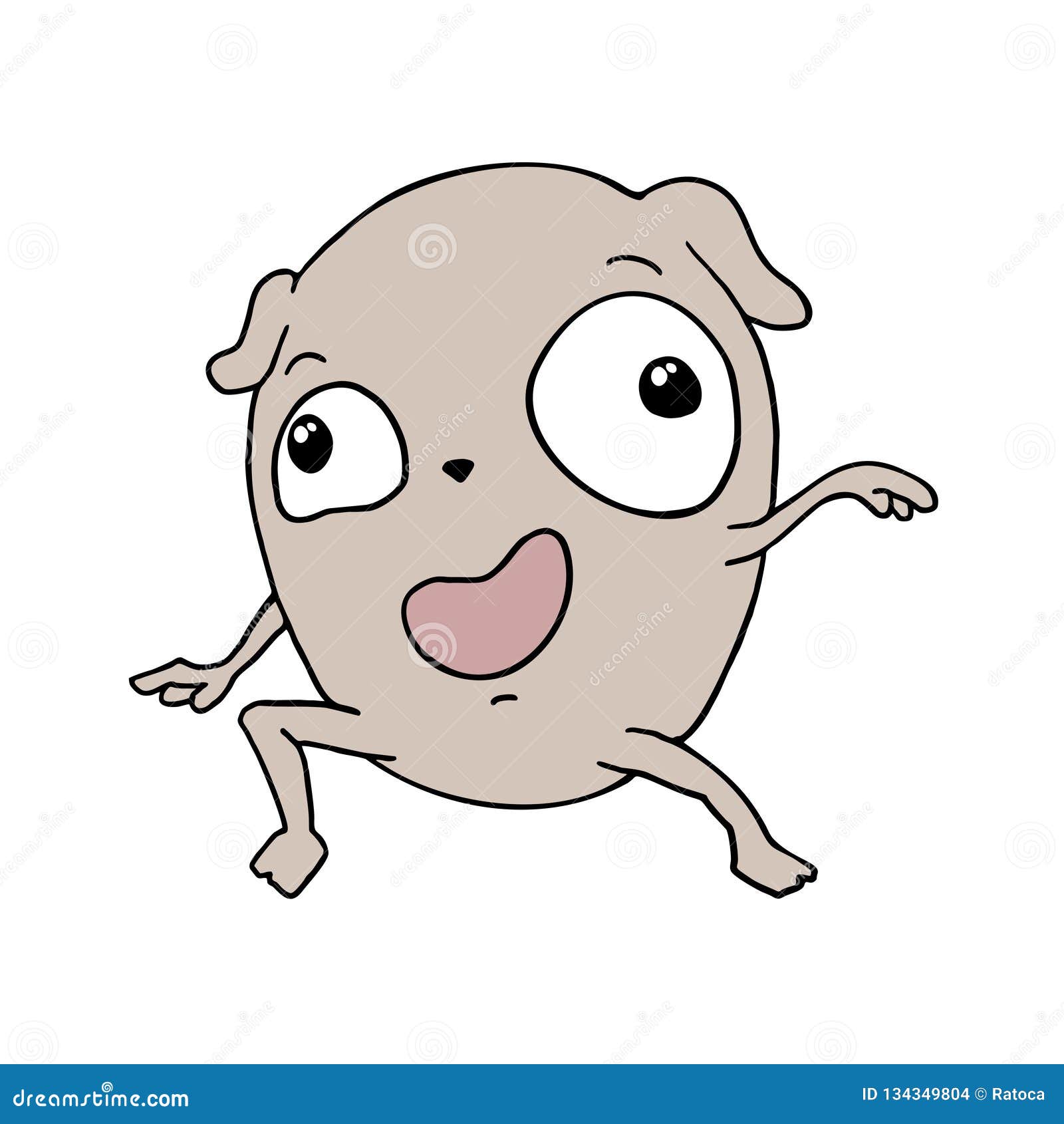 Funny crazy dog draw stock vector. Illustration of ugly - 134349804