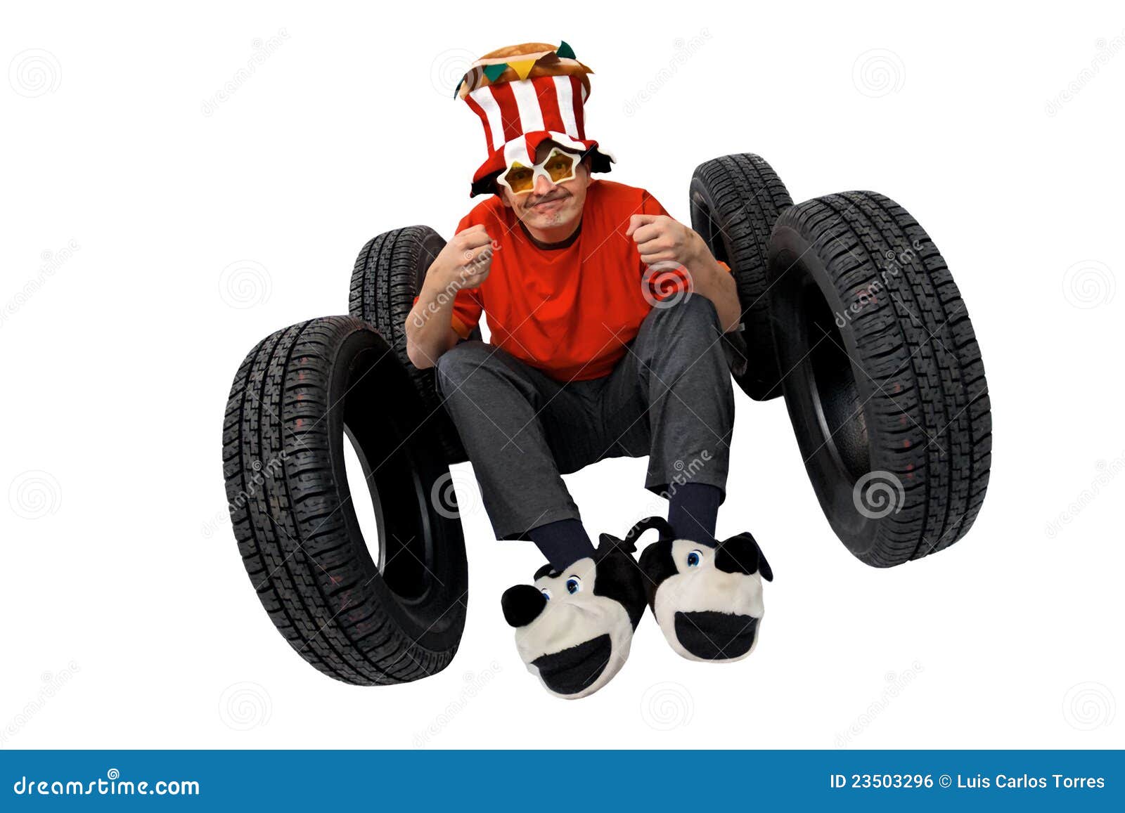 Funny and crazy driver stock photo. Image of isolated - 23503296