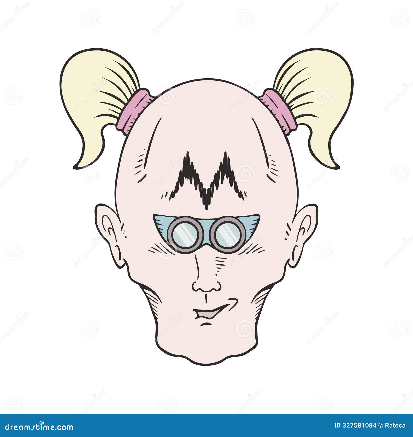 Funny crazy face stock vector. Illustration of human - 327581084