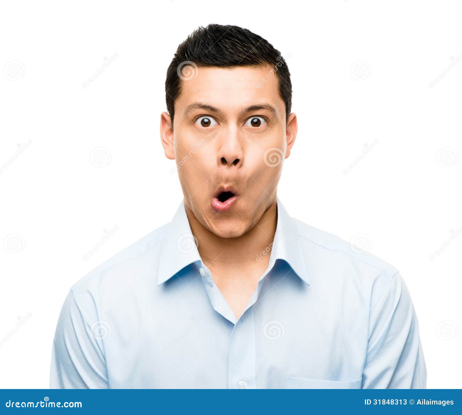 Funny Crazy Face Man Mixed Race Latino Stock Image - Image of holding ...