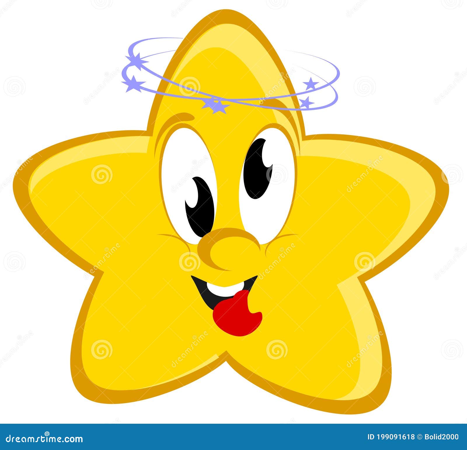 Crazy yellow star stock illustration. Illustration of character - 199091618
