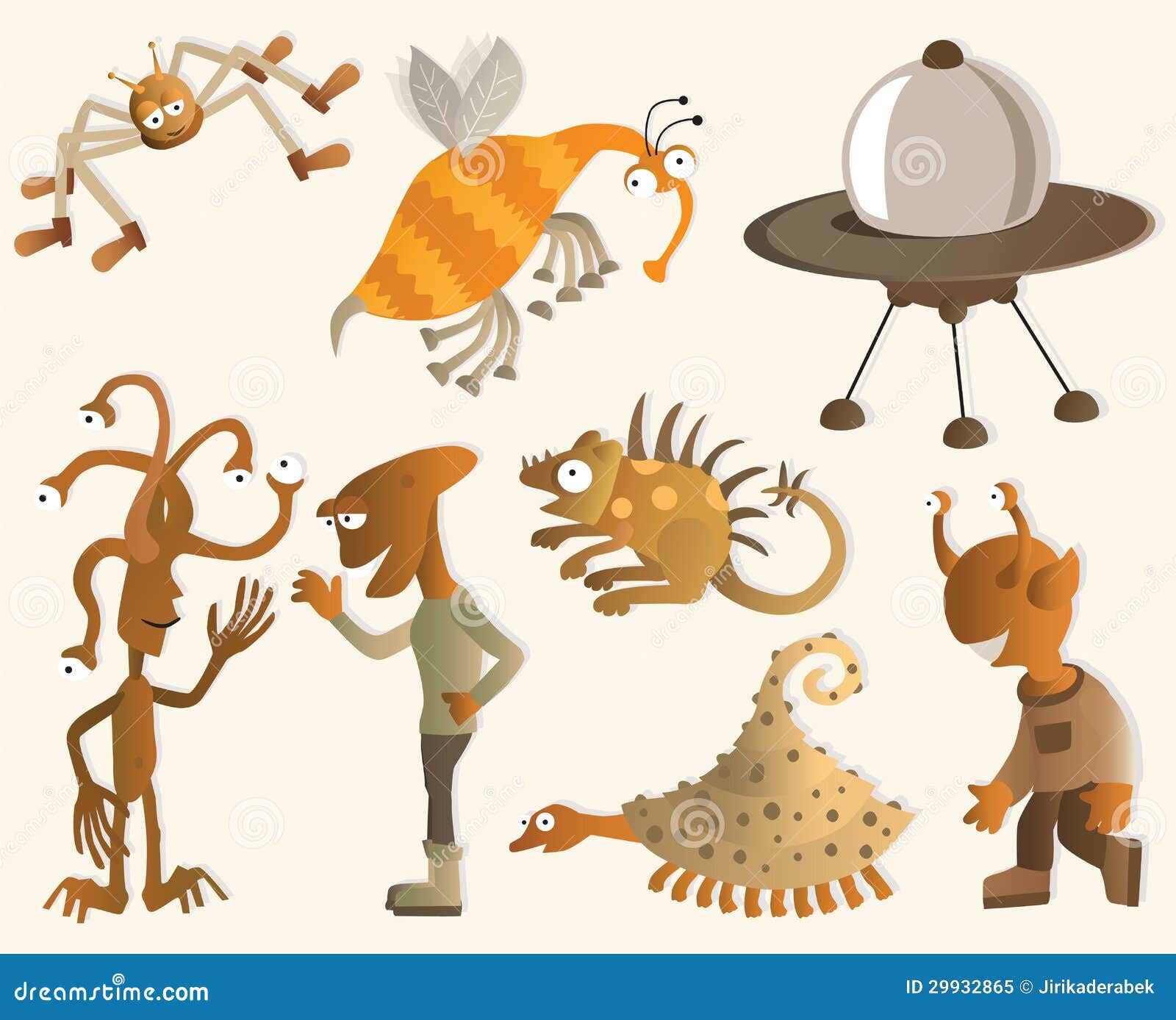 Funny Creatures Vector Illustration | CartoonDealer.com #15405304