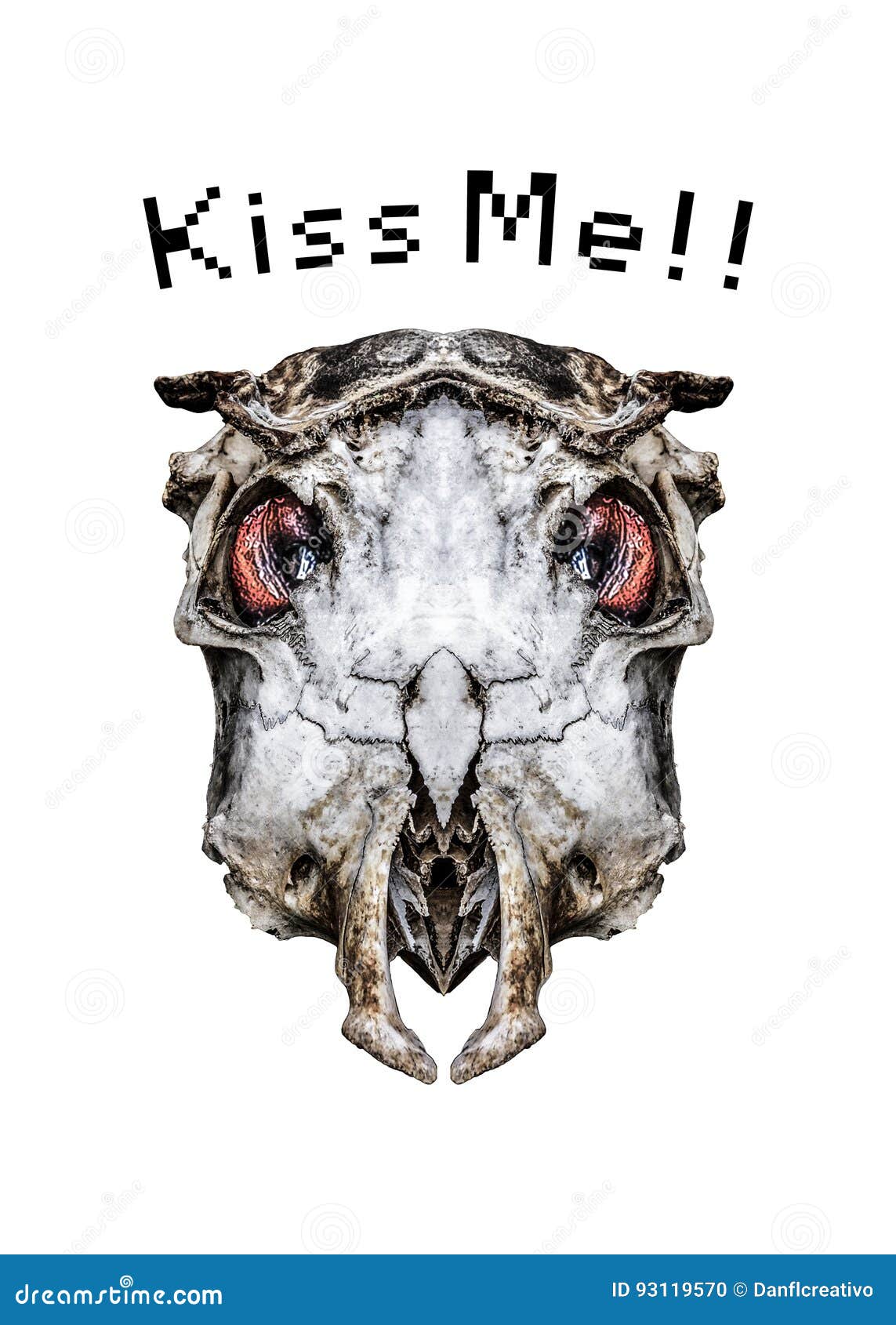 Funny Creepy Alien HeadBones Stock Illustration - Illustration of ...