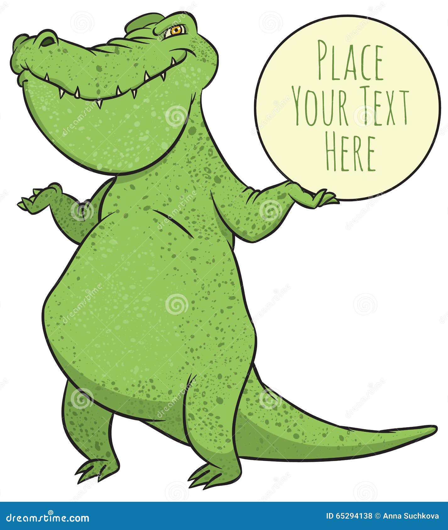 Funny crocodile stock vector. Illustration of jaws, animal - 65294138