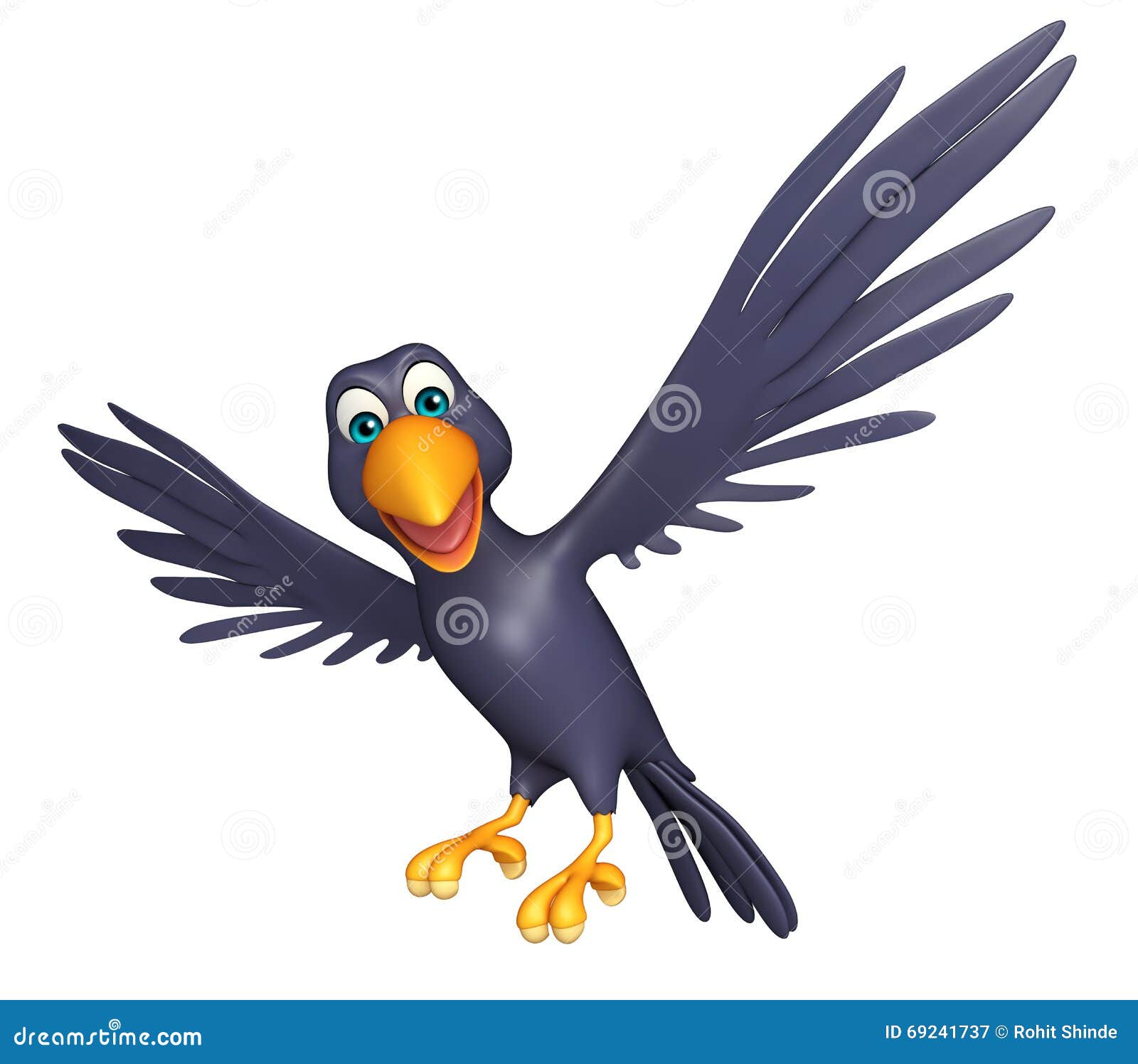 Funny Crow Cartoon Expressions Set Vector Illustration | CartoonDealer ...