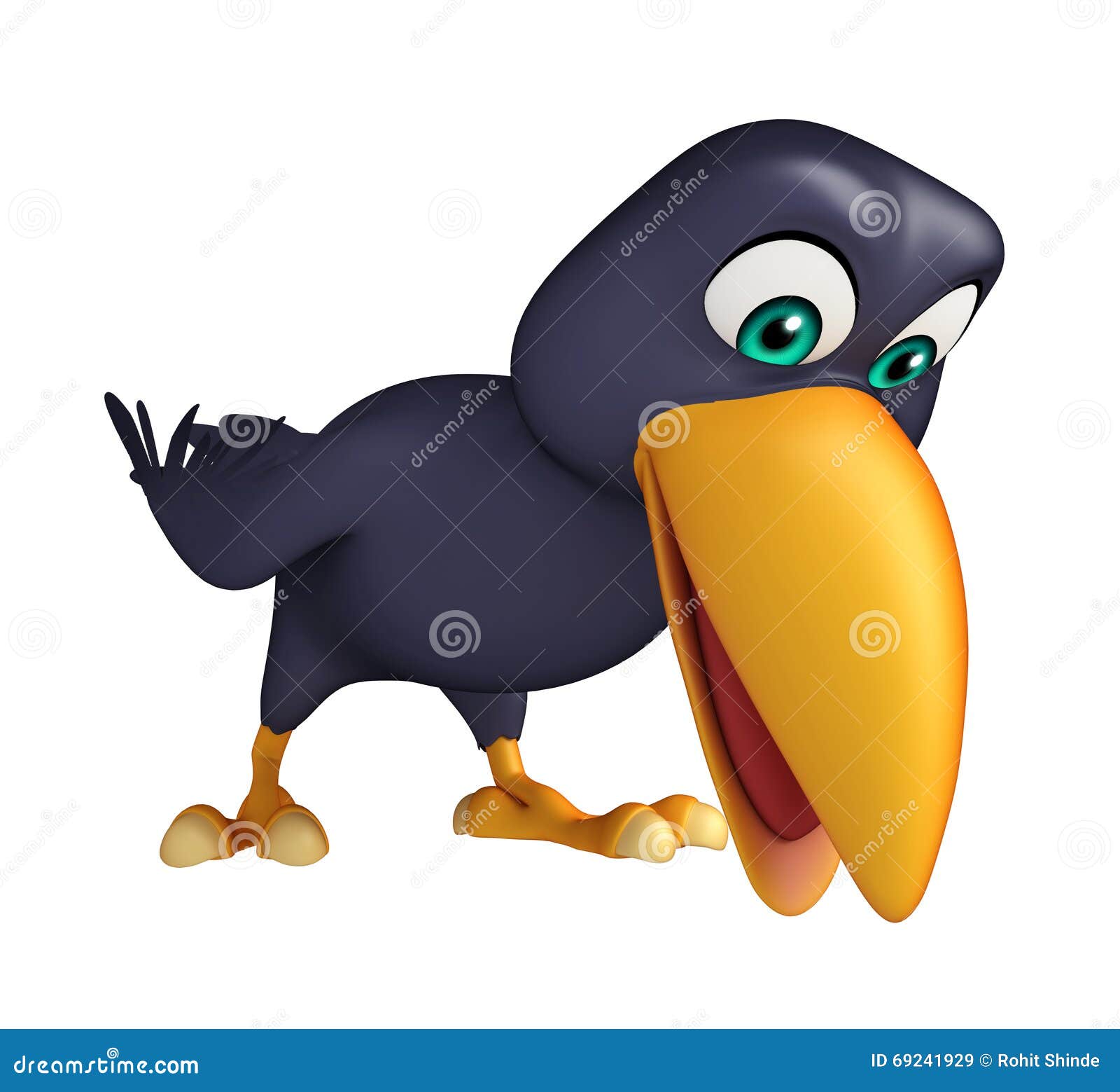 Funny Crow Cartoon Expressions Set Vector Illustration | CartoonDealer ...