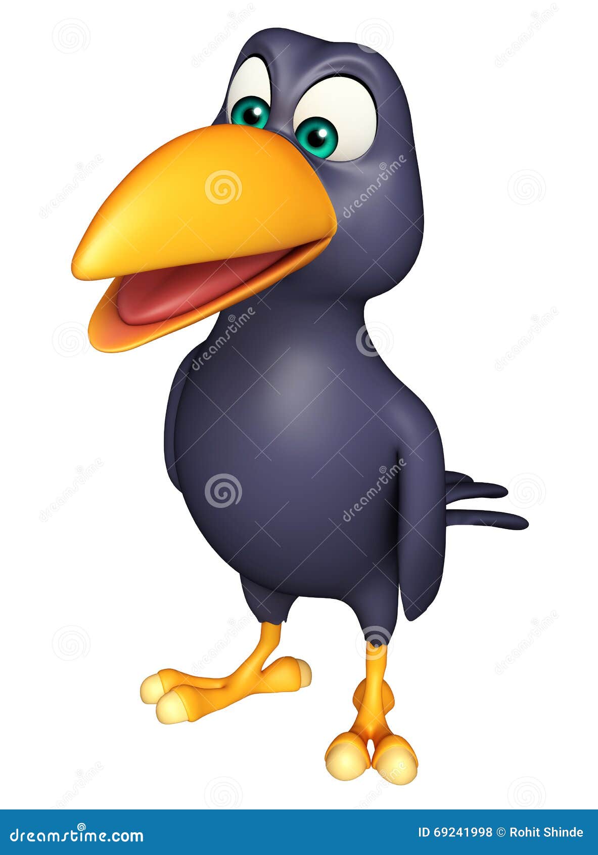 Funny Crow Cartoon Expressions Set Vector Illustration | CartoonDealer ...