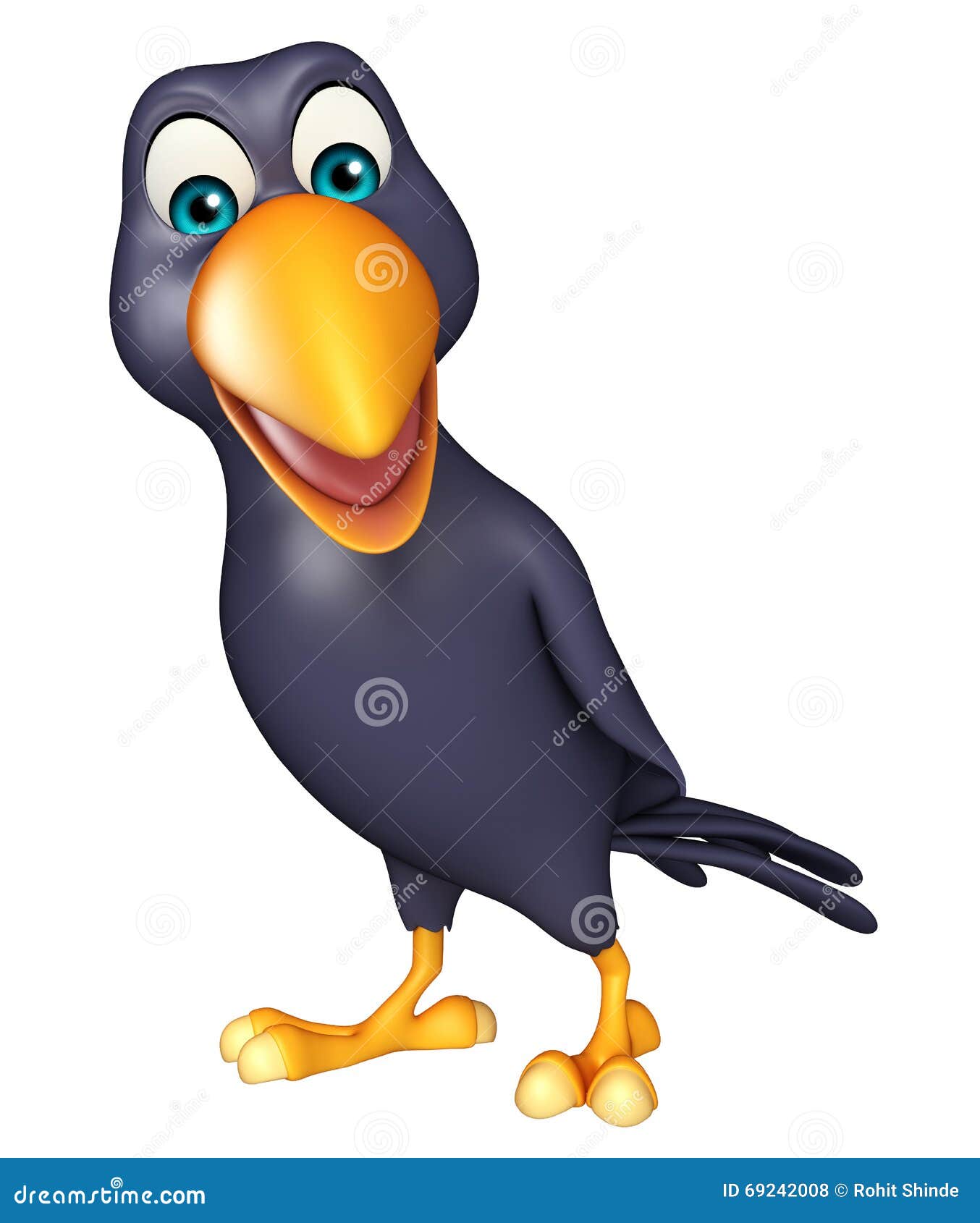 Funny Crow Cartoon Expressions Set Vector Illustration | CartoonDealer ...