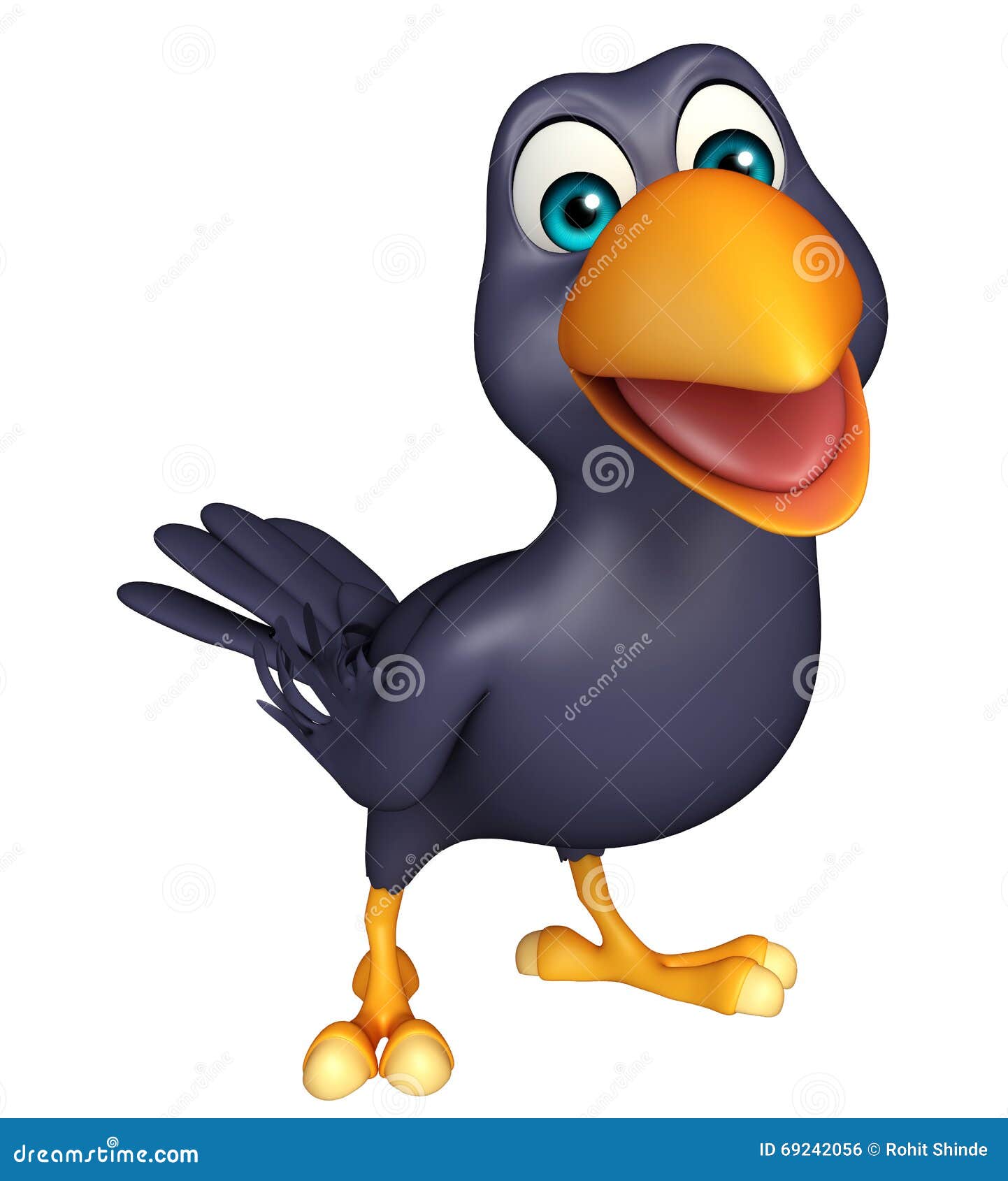 Funny Crow Cartoon Expressions Set Vector Illustration | CartoonDealer ...