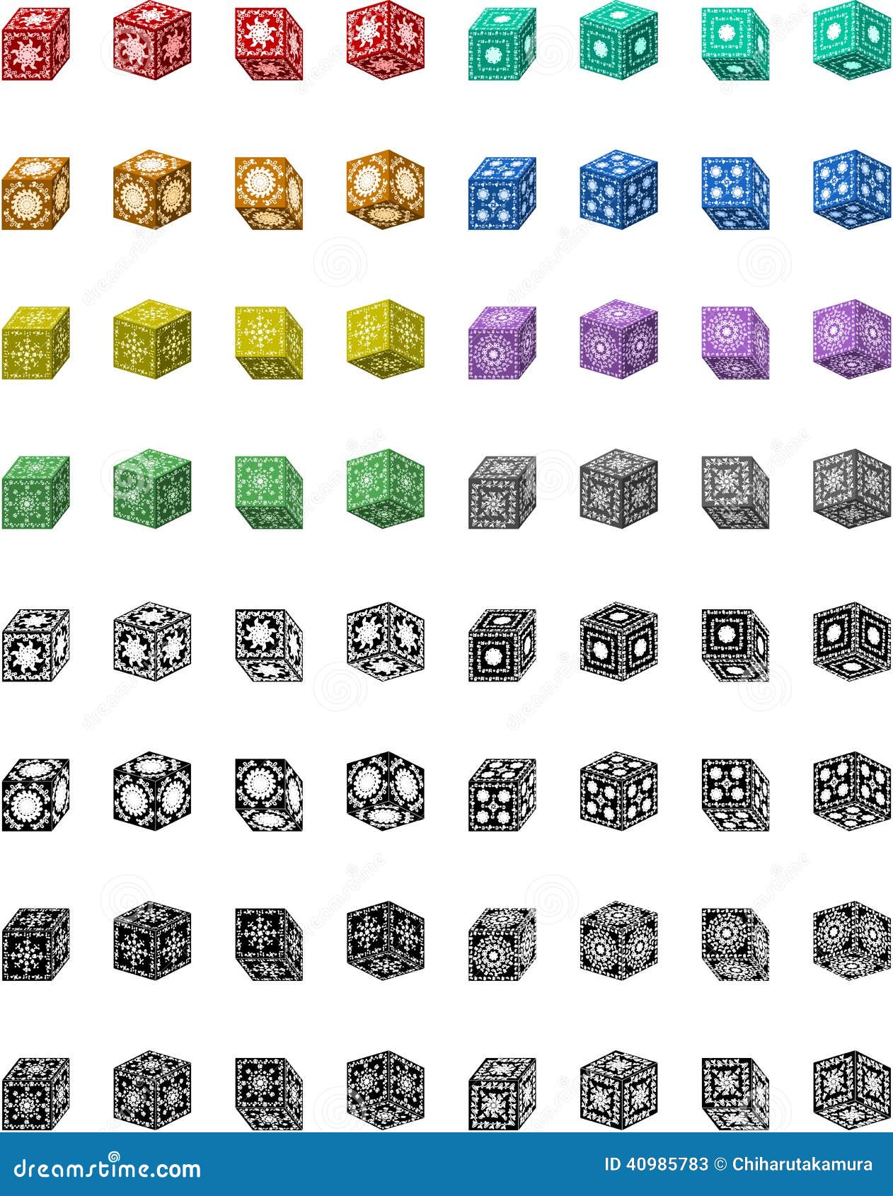 Funny cubes stock vector. Illustration of painting, decoration - 40985783