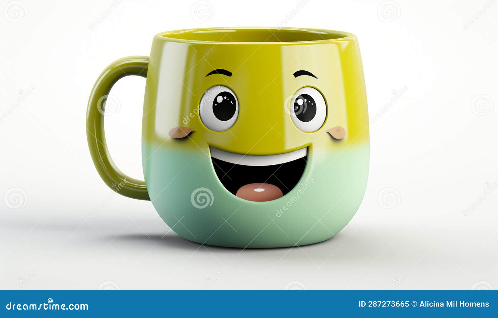 Funny Cup with Smiling Face. AI Generated Stock Illustration ...