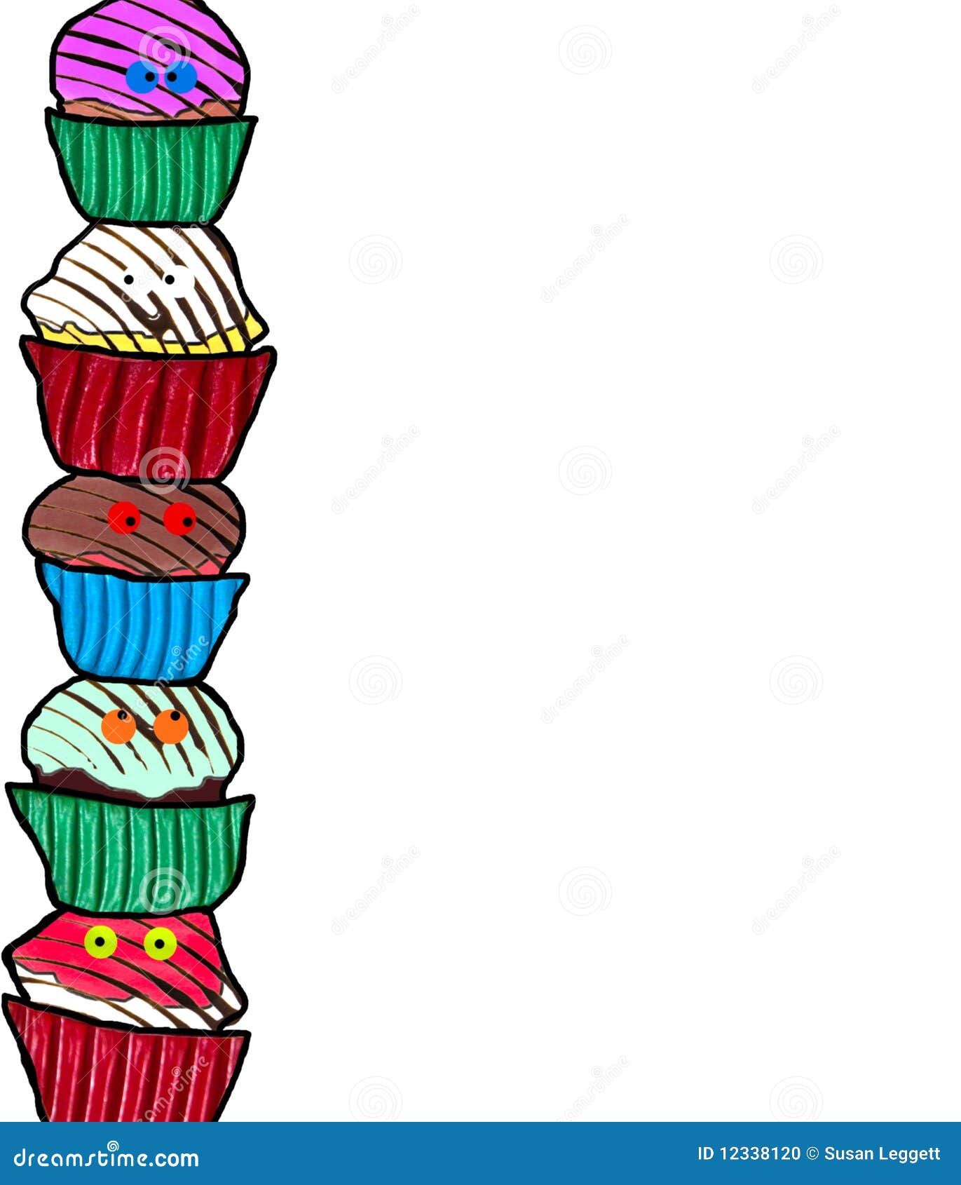 Birthday Cupcake Border