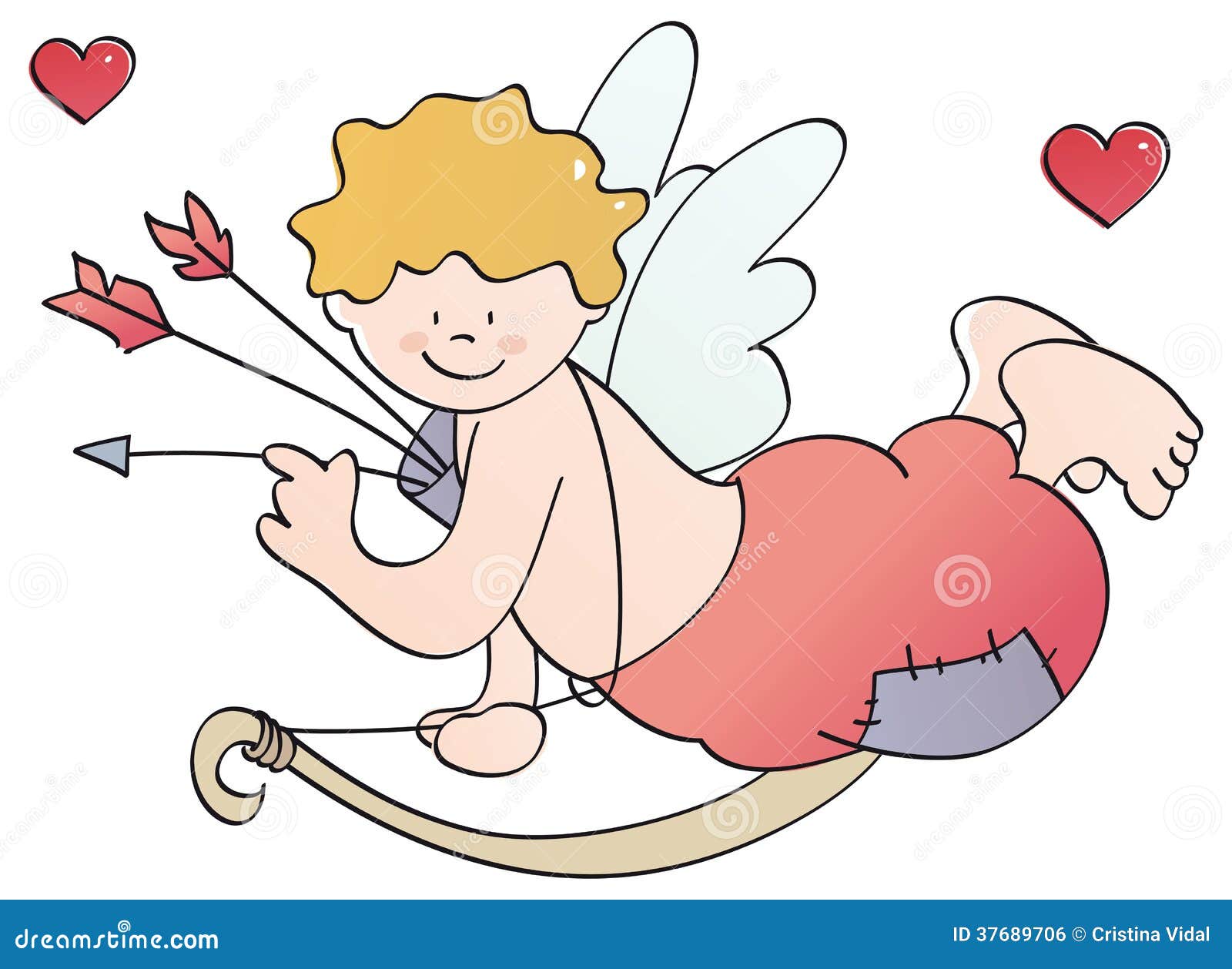 Funny Cupid stock vector. Illustration of union, love - 37689706