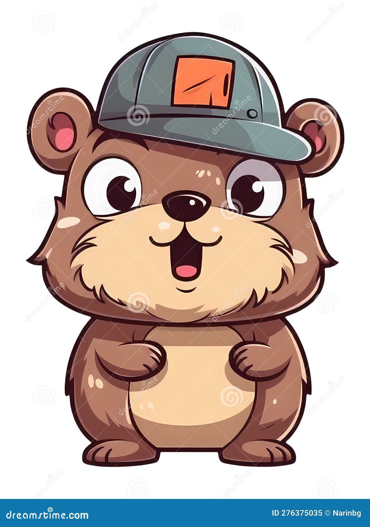 Funny and Cute Beaver Transparency Sticker Stock Image - Illustration ...