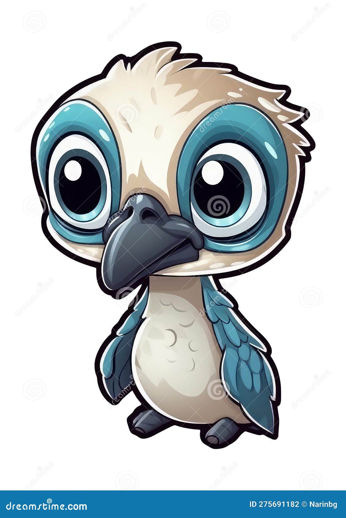 Funny and Cute Bird Transparency Sticker, Blue-footed Booby Stock Photo ...