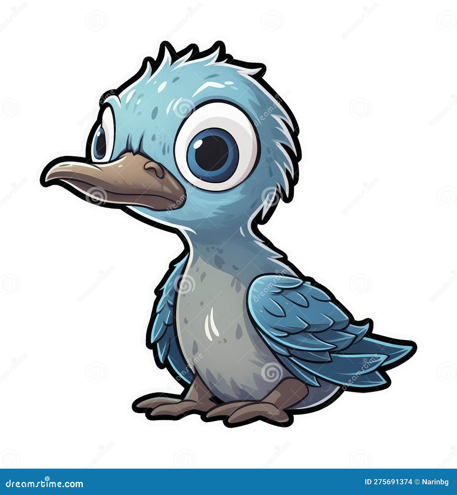 Funny and Cute Bird Transparency Sticker, Blue-footed Booby Stock Photo ...