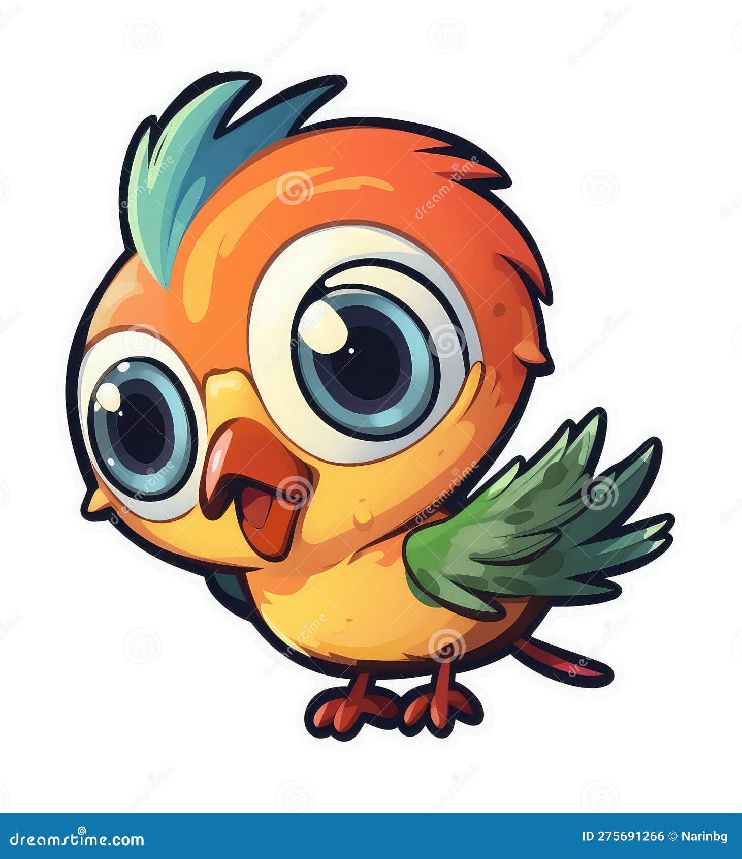 Funny and Cute Bird Transparency Sticker, Greater Bird-of-Paradise ...