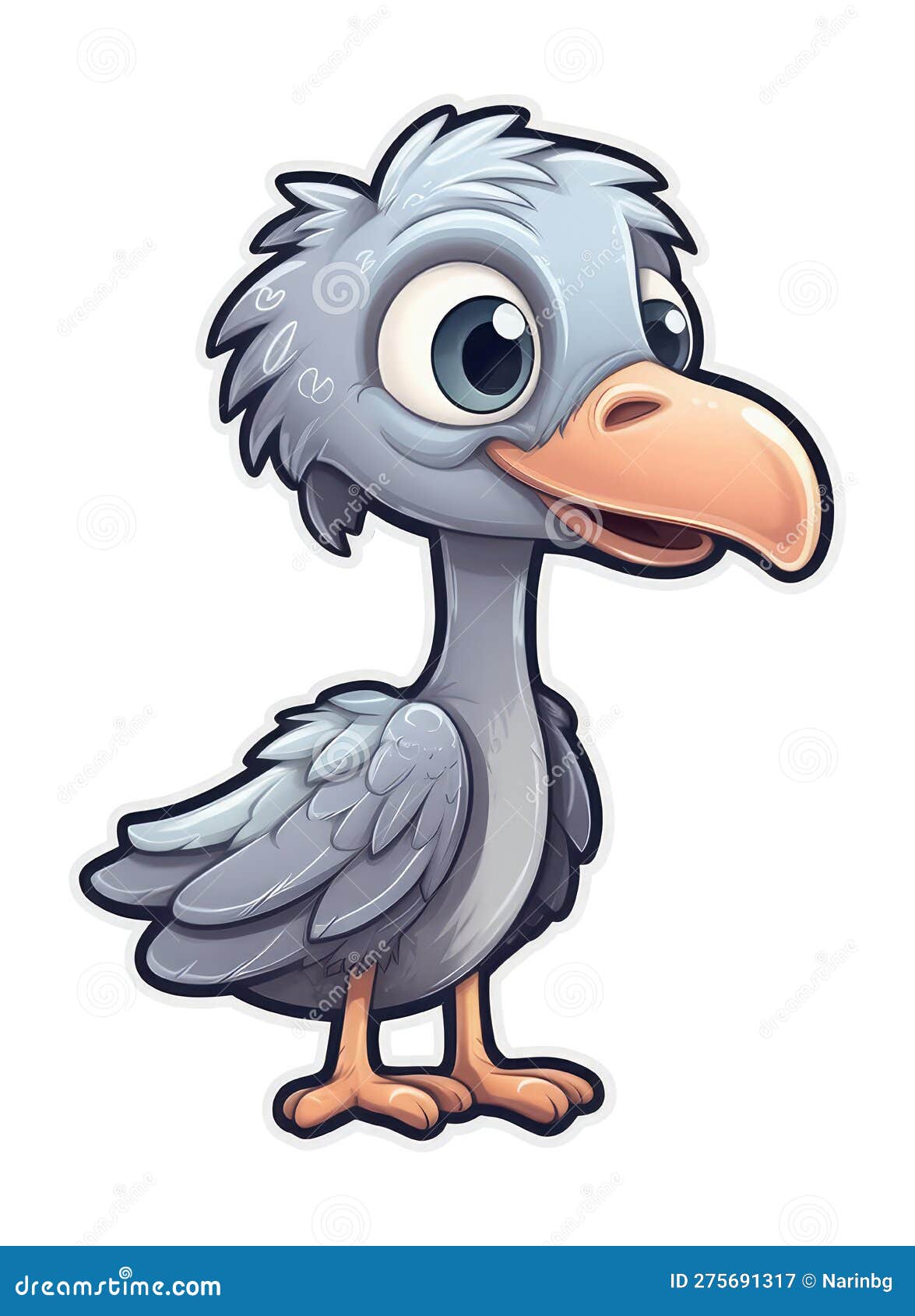 Shoebill Stork Or Balaeniceps Rex Isolated On A White Background ...