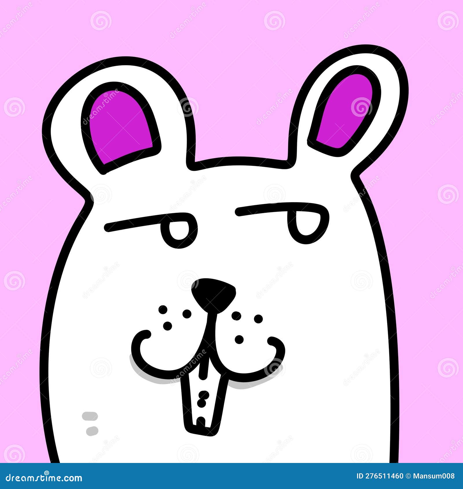 Funny Cute Bunny Face Cartoon, Illustration Stock Illustration ...