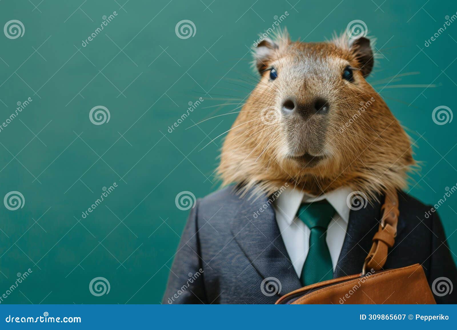 Funny and Cute Capybara Wearing in Different Uniforms on the Colour ...