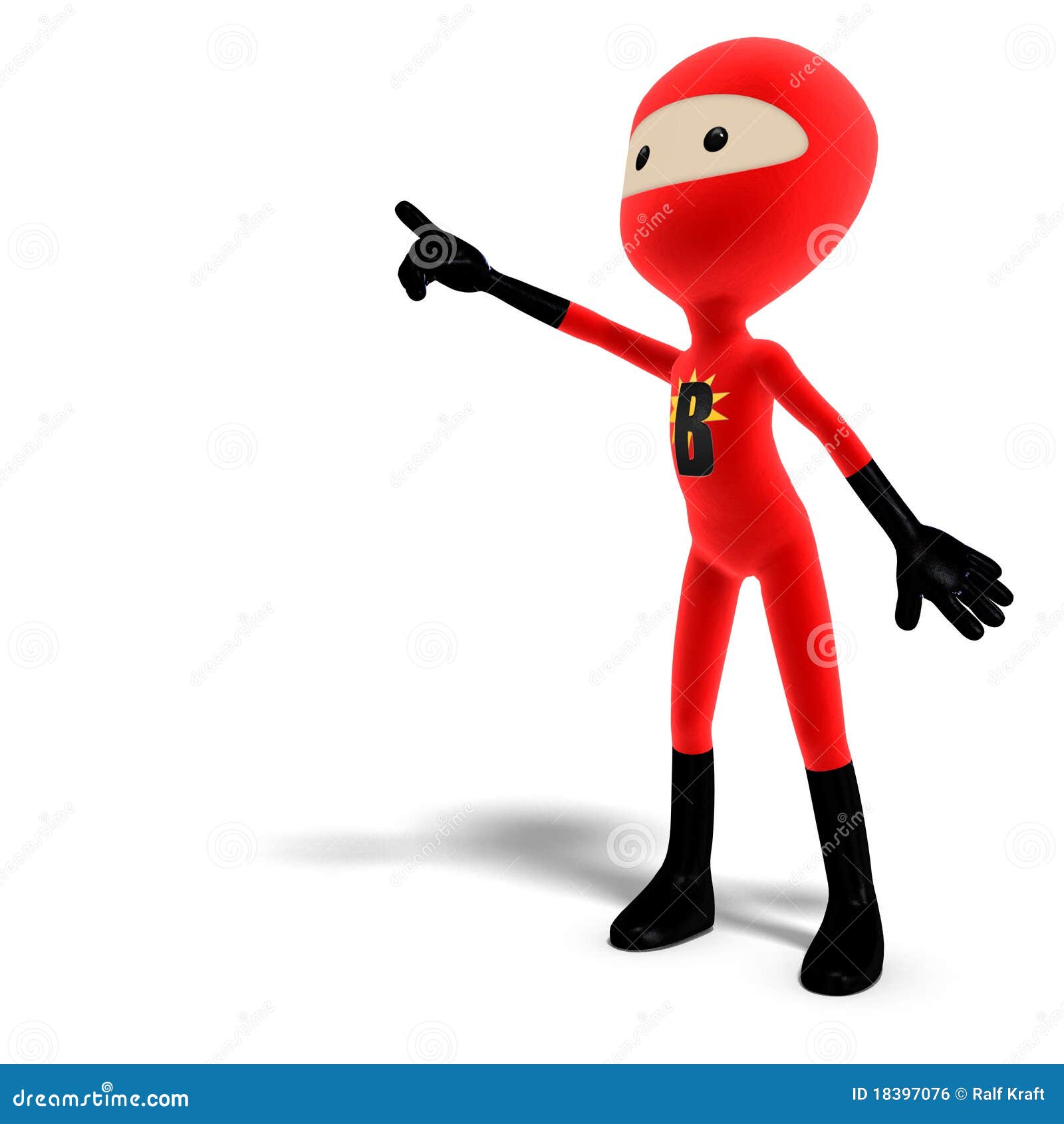 Funny and Cute Cartoon Hero with Mask Stock Illustration - Illustration ...