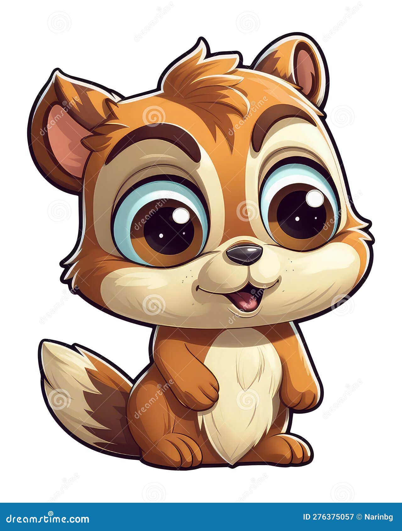 Funny and Cute Chipmunk Transparency Sticker Stock Image - Illustration ...