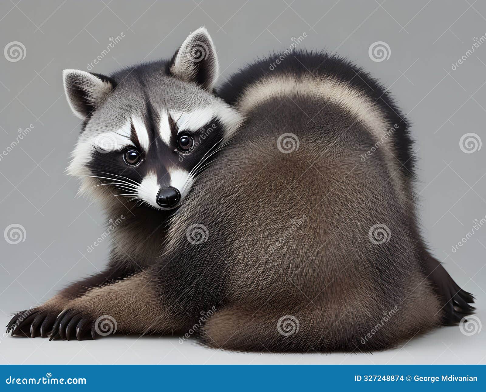Funny Cute Closeup of Raccoon Stock Illustration - Illustration of ...